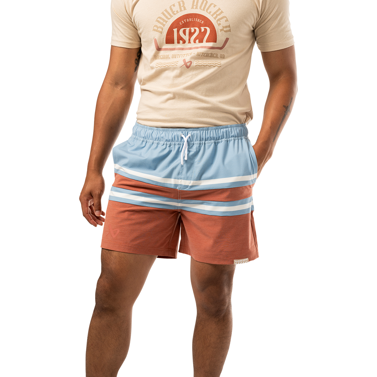 BAUER DEEP END SWIM SHORT BRICK SENIOR